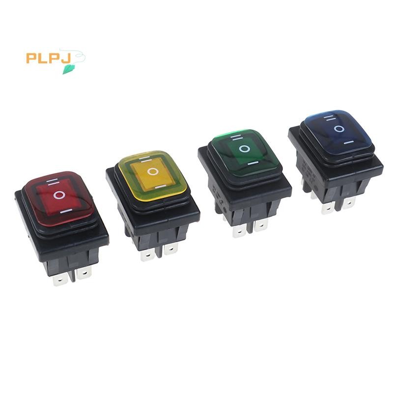 Plpj 1PC 30A/250V 6Pin กันน้ํา Auto เรือสลับ Rocker สวิทช์ LED 12V 220V ...