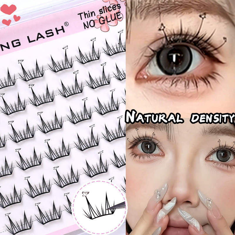 36clusters/กล่อง Non-กาวผีเสื้อ Heart Star Deer Eyelashes - Self กาวขน ...