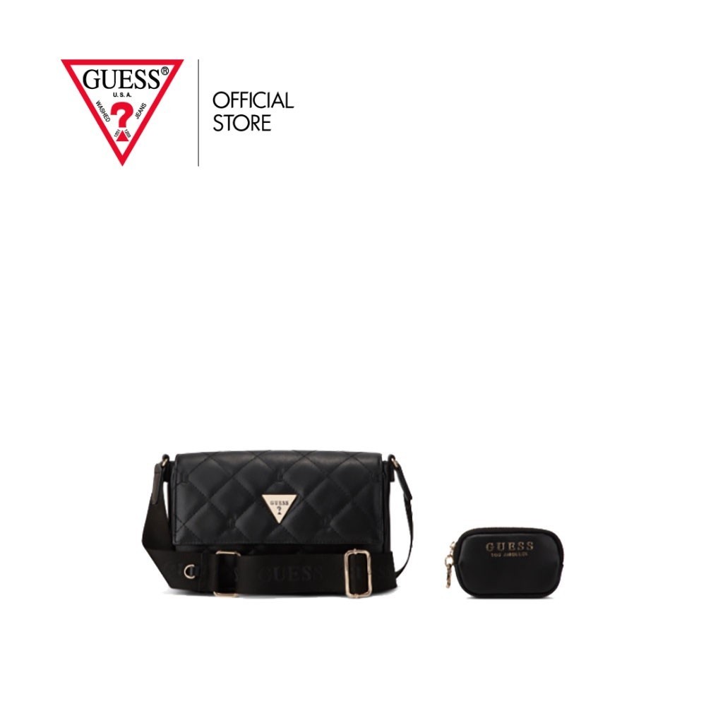 GUESS กระเป๋าสะพาย รุ่น LG884778 COLTON MINI CROSSBODY FLAP สีดำ ...