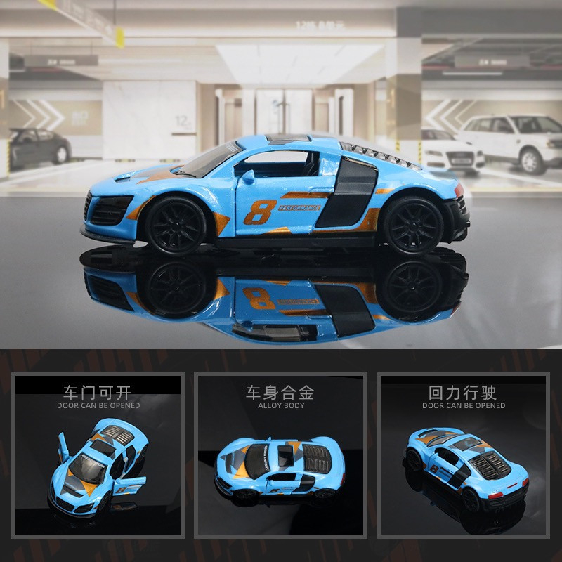 Lepton 10CM Senna GTR R8 Bentley Scale 1:43 Racing Super Car Diecast 2 ...