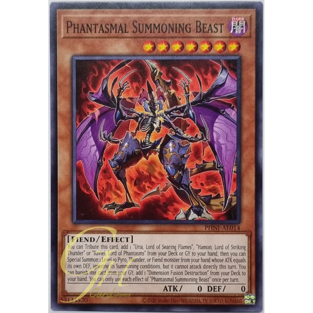 Yugioh [PHNI-AE014] Phantasmal Summoning Beast (Common) | Shopee Thailand