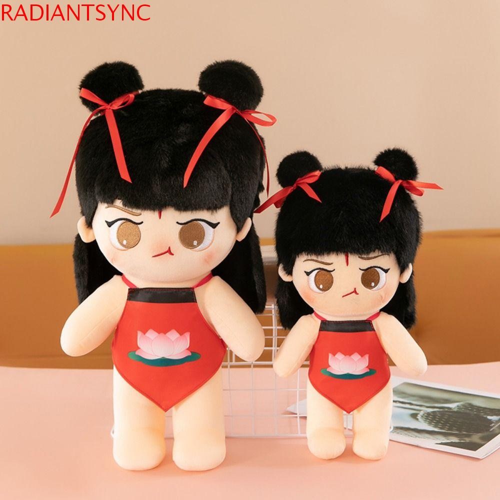 Radiantsync Nezha ของเล่นตุ๊กตา, PP Cotton Lotus Bellyband การ์ตูน Plush Nezha ตุ๊กตา, เด็ก ...