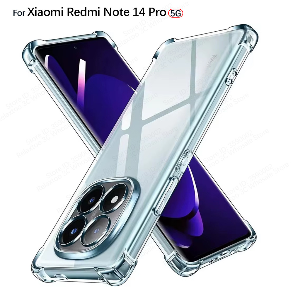 เคสซิลิโคนกันกระแทกสําหรับ Xiaomi Redmi Note 14 Pro Plus 5G Case Redmy ...
