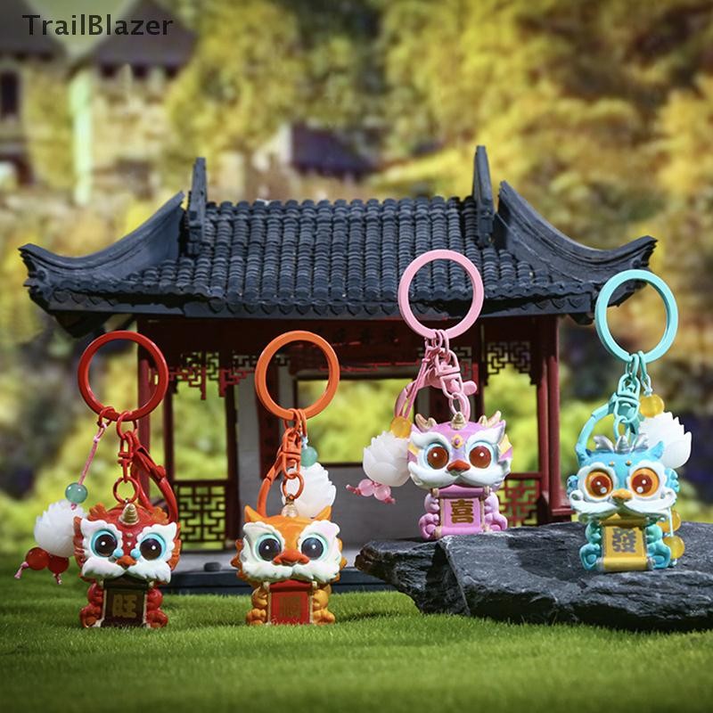 Tbth สไตล์จีนน่ารักพวงกุญแจ Lion Awakening จี้เรซิ่นพวงกุญแจส่วนบุคคล ...