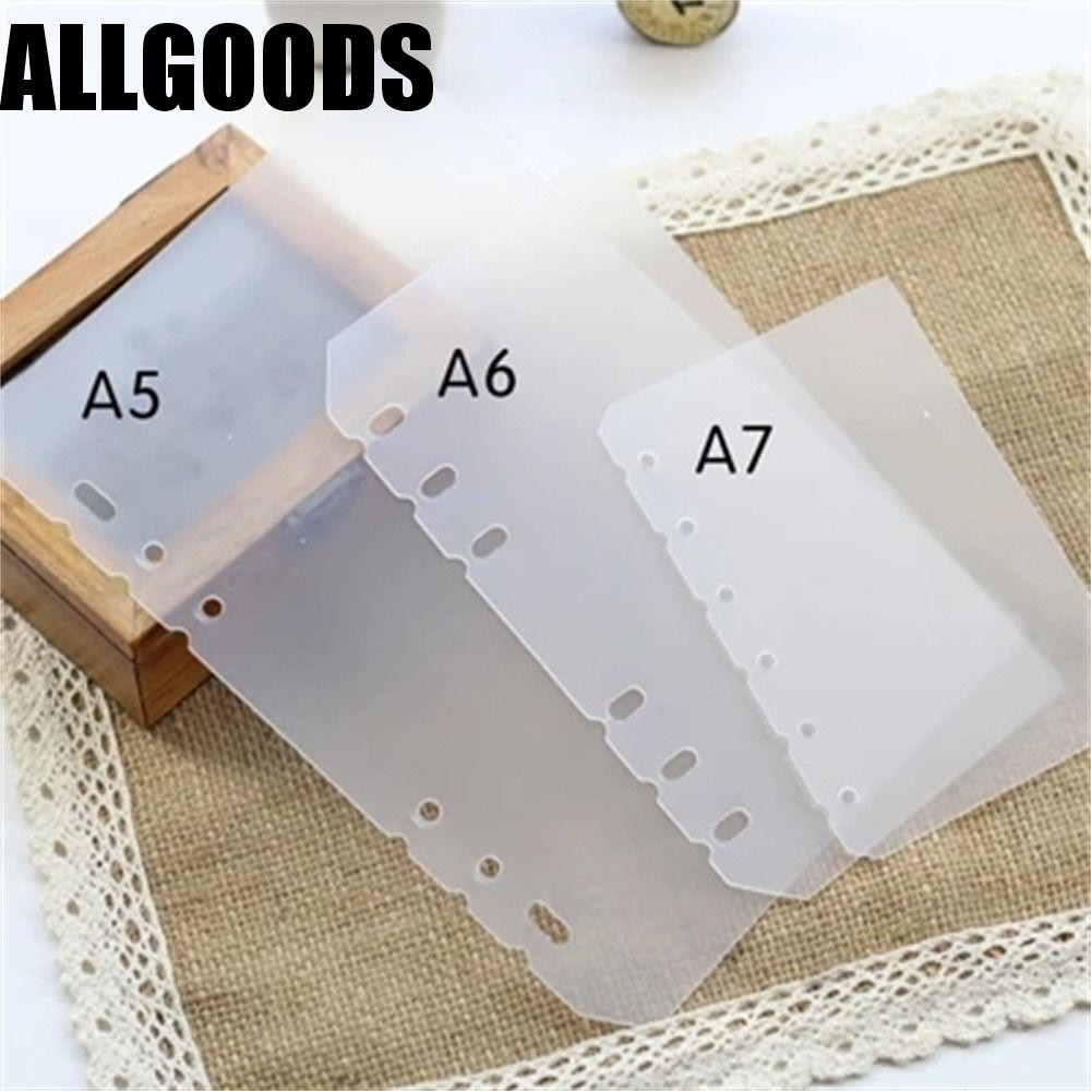 Allgoods หลวม leaf Divider Matte อุปกรณ์เสริมโน้ตบุ๊ค A5 A6 A7 B5 A4 โปร่งใสกระดาษด้านใน Agenda ...