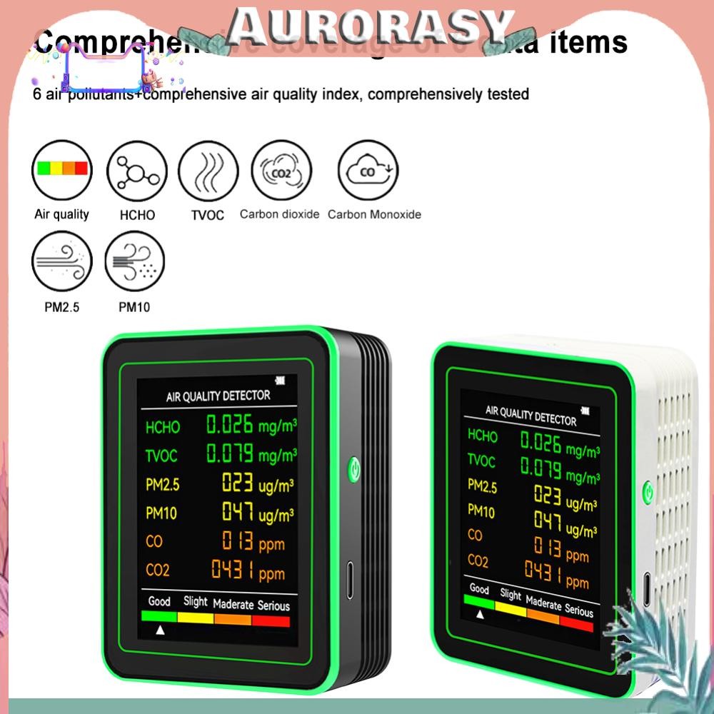 6 In 1 Air Quality Monitor ที่แม่นยํา PM2.5 PM10 HCHO TVOC CO2 CO Detector | Shopee Thailand