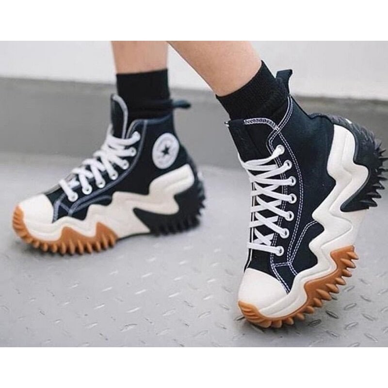 Converse Cv รองเท้าผ้าใบคอสูงพร้อม Converse Run Star Motion Insoles ...