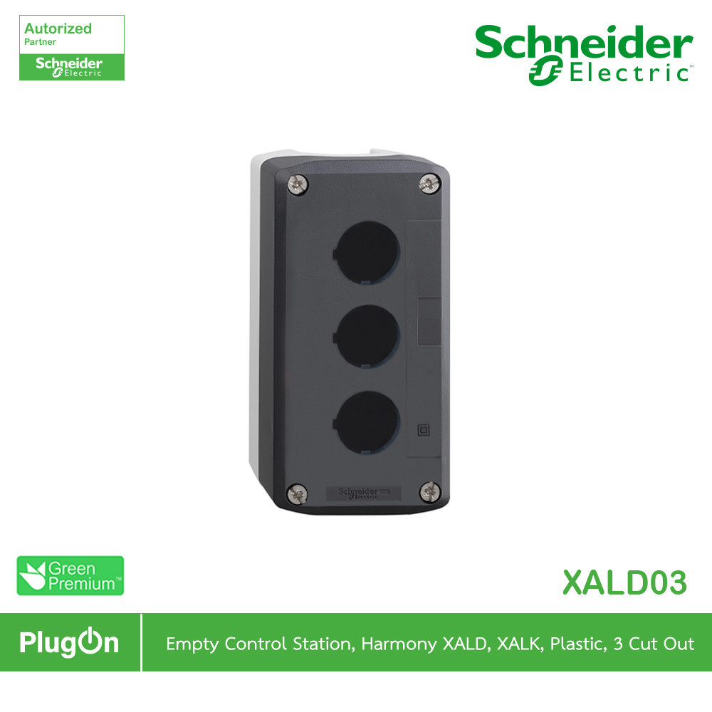 Schneider Electric Empty control station, XALD, XALK, plastic, dark ...