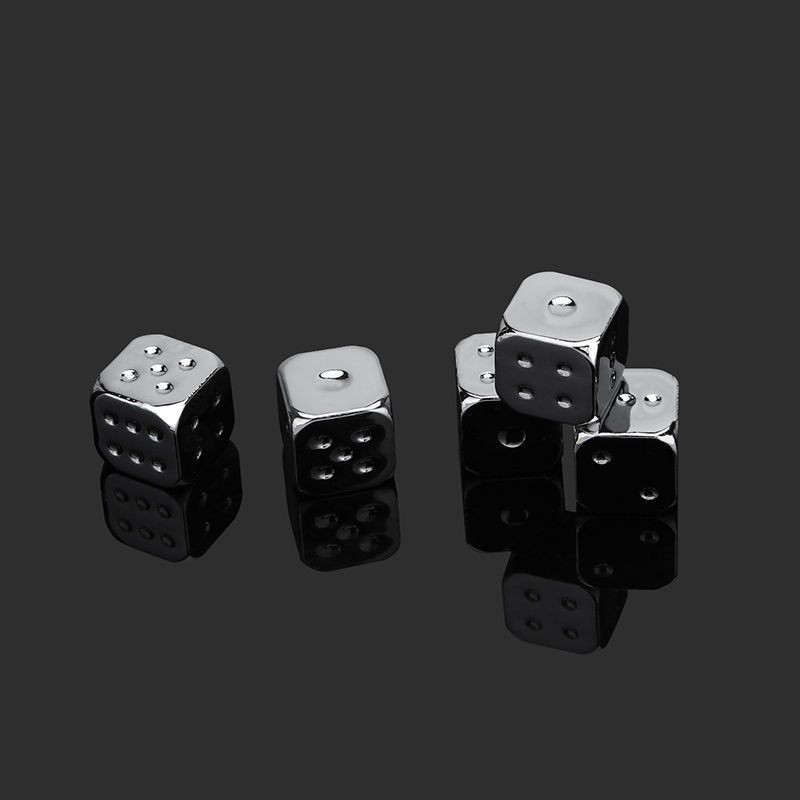Retro Metal Solid Dice ของขวัญสีสันสร้างสรรค์ความบันเทิงเกมโต๊ะลูกเต๋า ...