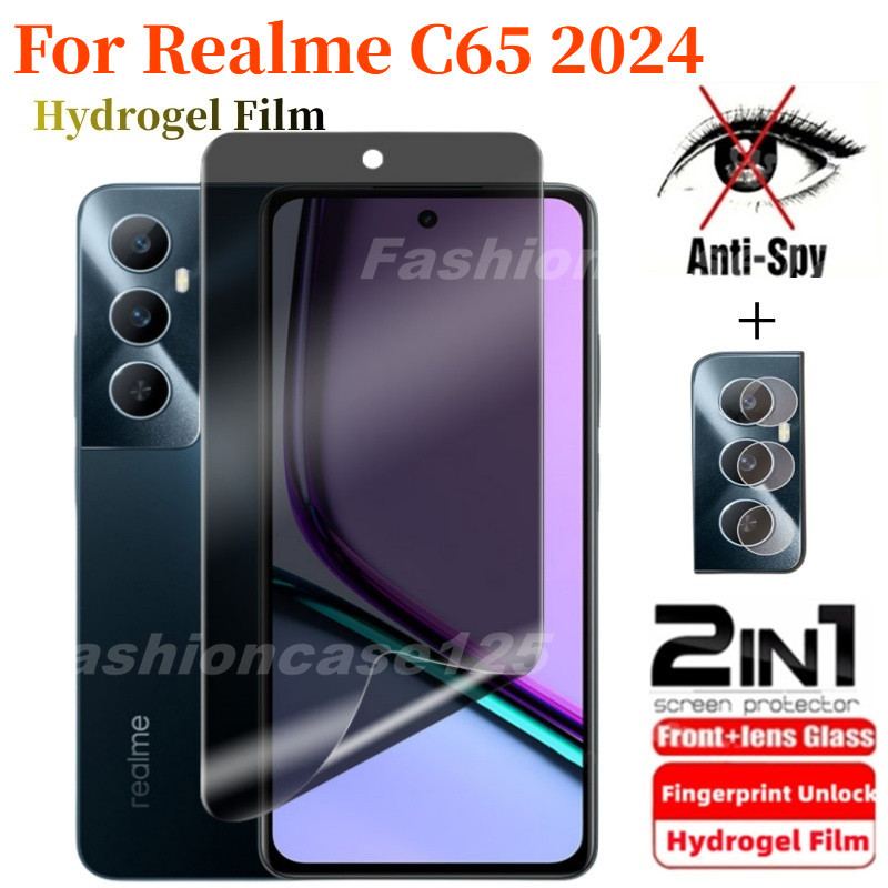 2in1 Realme C65 2024 ฟิล์มไฮโดรเจลนิ่ม เพื่อความเป็นส่วนตัว สําหรับ ...