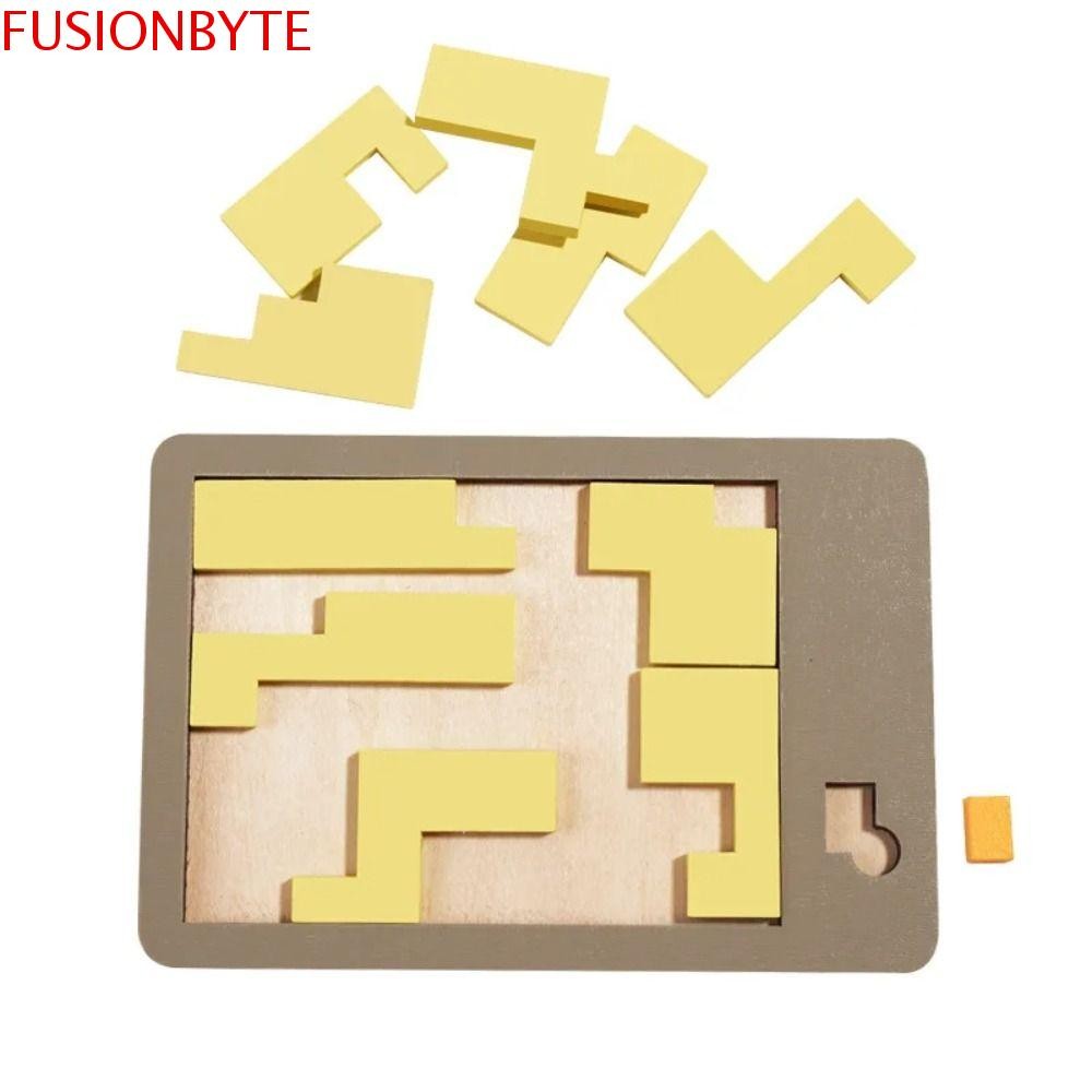 Fusionbyte ปริศนาไม้เรขาคณิตรูปร่าง 3D ปริศนา Tangram Board ปริศนา, เด็กการศึกษา Handmade ปริศนา ...