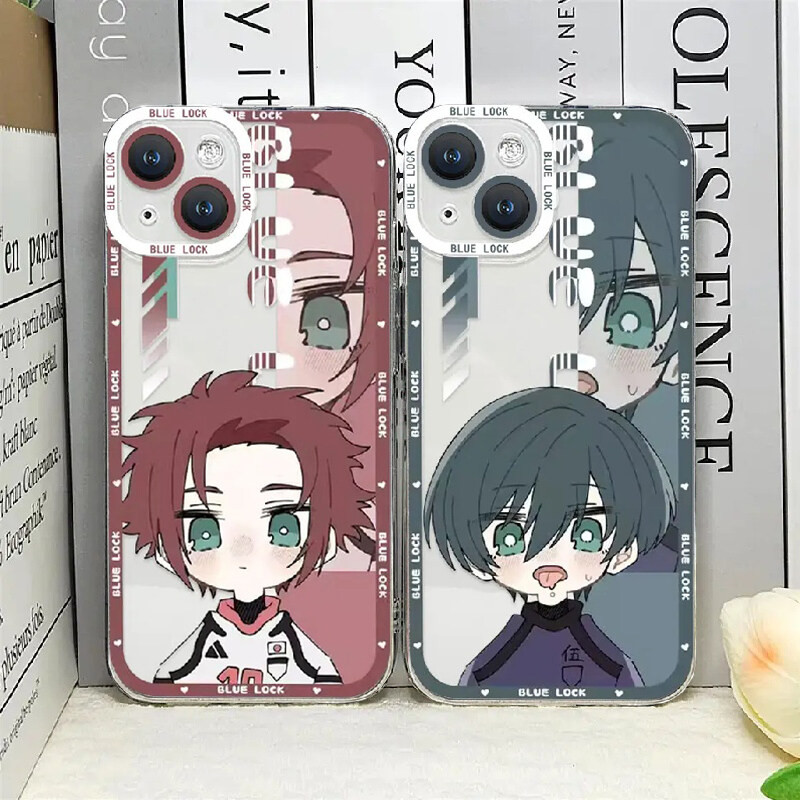 อะนิเมะ BLUE LOCK Kaiser Rin Sae เคสโทรศัพท์สําหรับ IPhone 16 15 14 13 ...
