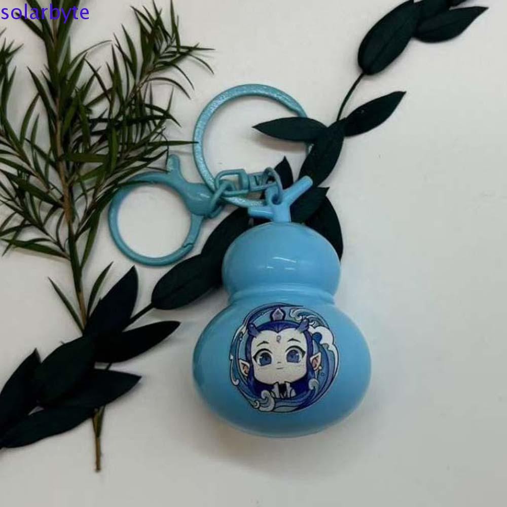 Solarbyte สีสันกระพริบ Ne Zha พวงกุญแจ, พลาสติกมีเสียง Calabash ของเล่นจี้, Handmade Full Color ...