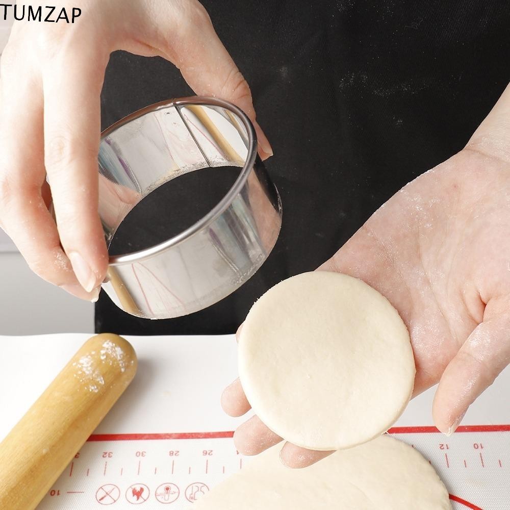 Tumzap 3 ชิ้น/เซ็ตเกี๊ยว Wrapper แม่พิมพ์, สแตนเลสเงินรอบบิสกิตเครื่องตัด, มัลติฟังก์ชั่นหลาย ...