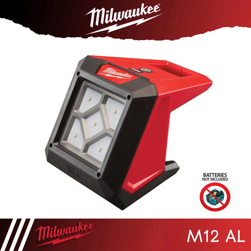 Milwaukee M12 AL-0 ไฟฉาย LED ส่องพื้นที่ไร้สาย มิลวอคกี้ 12V ฐาน ...