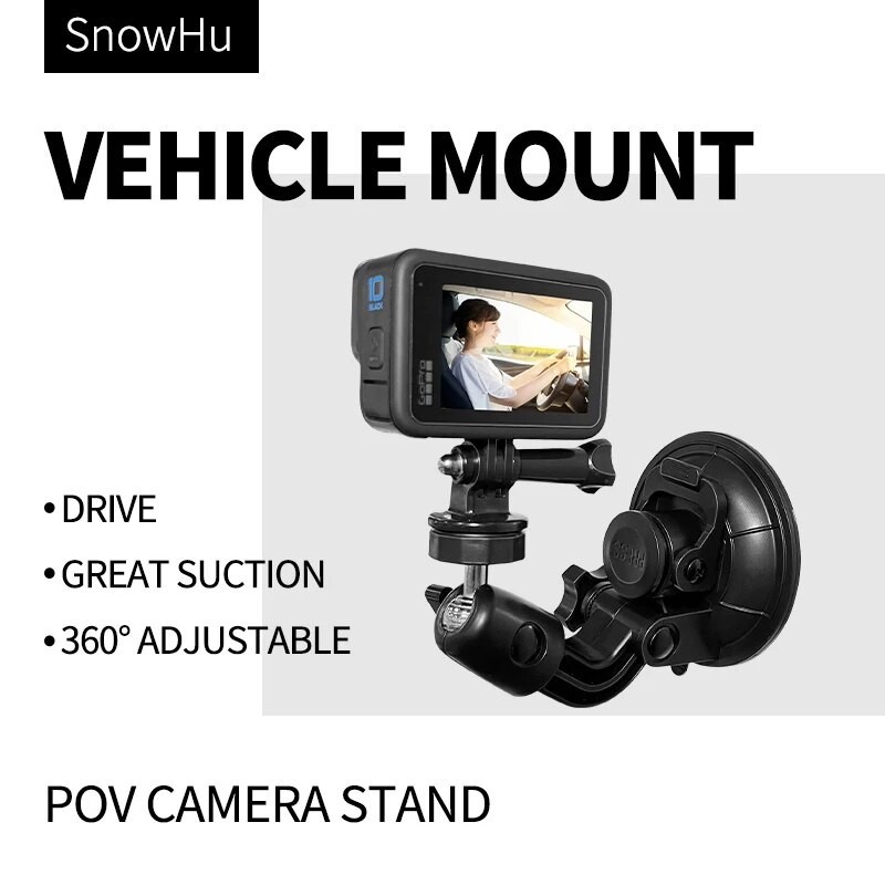 For GoPro Hero 11 10 9 8 7 6 Max 9CM Diameter Car Suction Cup Tripod ...