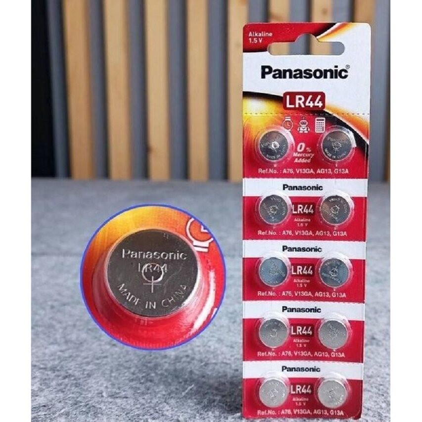 2ก้อน- ถ่าน Panasonic LR44 1.5V แท้100% ถ่านกระดุม ถ่านอัลคาไลน์ พานาโซนิค รุ่น LR-44 Alkaline ...