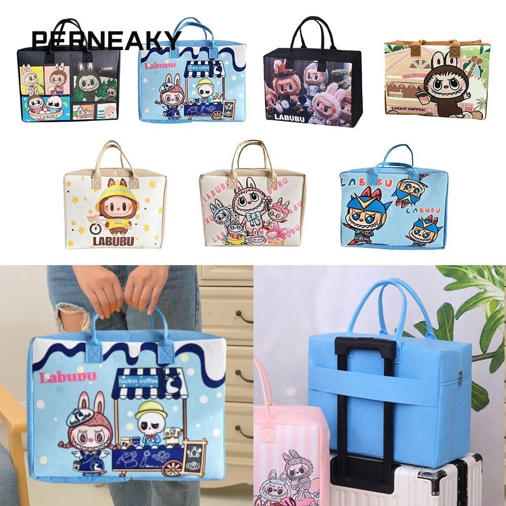 Perneaky Labubu Felt กระเป๋าเดินทาง, กระเป๋าถือกระเป๋าเดินทางแบบใช้ซ้ํา ...