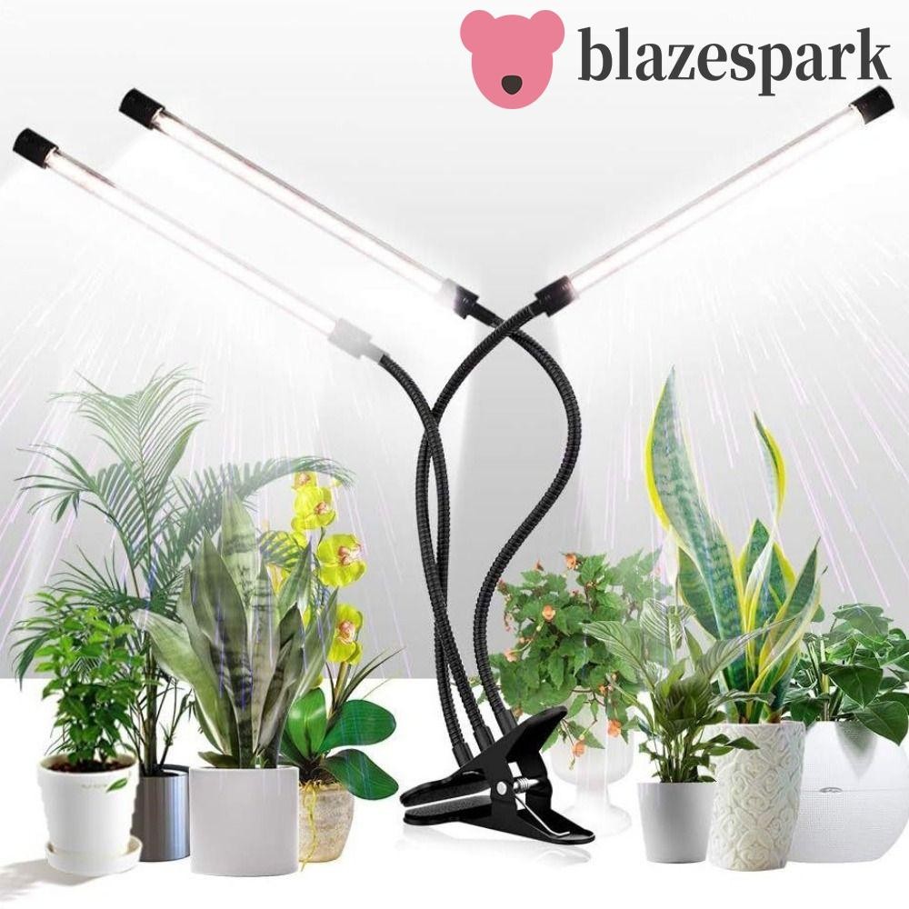 Blazespark ไฟ LED, 2/3/4 หัวคลิปเต็มสเปกตรัมเติบโตโคมไฟ,ดอกไม้ต้นกล้า USB Timing Dimming 3 โหมด ...