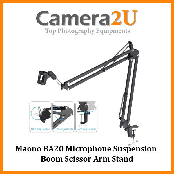 Maono BA20 ไมโครโฟนระบบกันสะเทือน Boom Scissor ขาตั้งพร้อมดีไซน์แบบ ...
