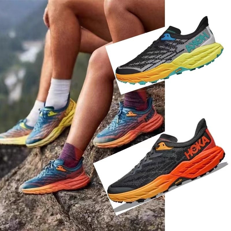 Hoka ONE ONE Speedgoat 5 Trail Ultralight All-Terrain รองเท้าวิ่งตาข่าย ...