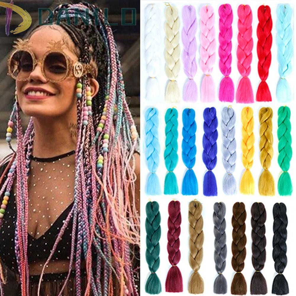 Danilo 100g/Pcs Jumbo Braid Hair, Hair Extension 24 นิ้วสังเคราะห์ ...