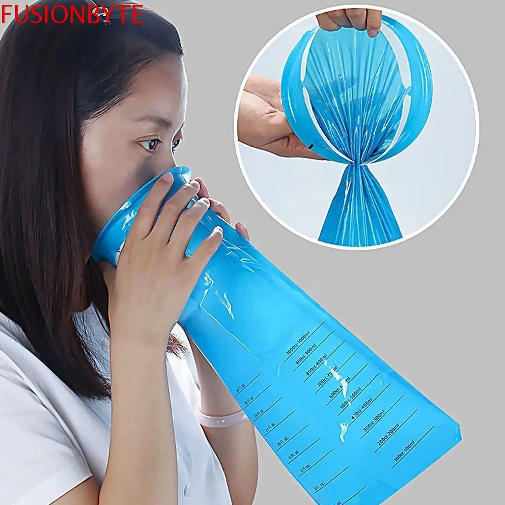 Fusionbyte 10 ชิ้น Nausea Vomit กระเป๋า, 1000ML รั่วหลักฐานฉุกเฉินกระเป๋า, โยนกระเป๋าขนาดใหญ่ ...
