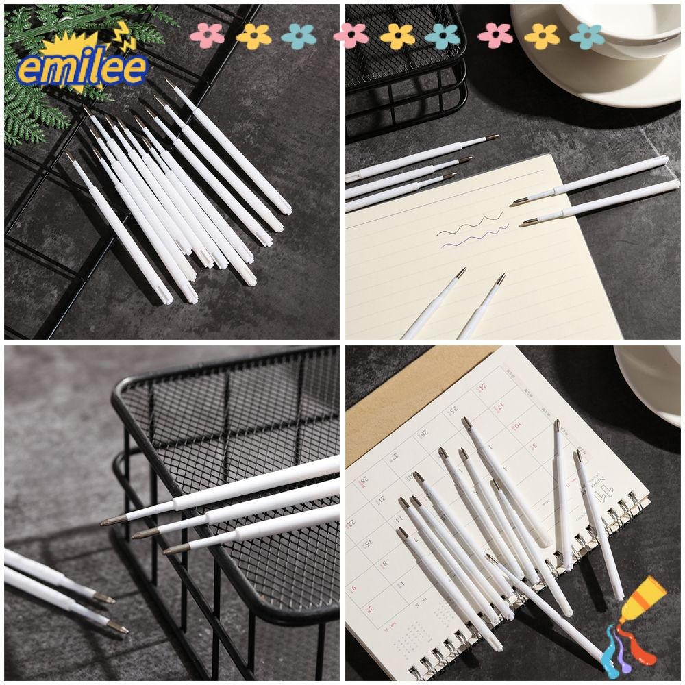 Emilee 10 ชิ้น/ล็อตปากกากด Core Smooth Signature พลาสติกเปลี่ยนตะกั่ว ...