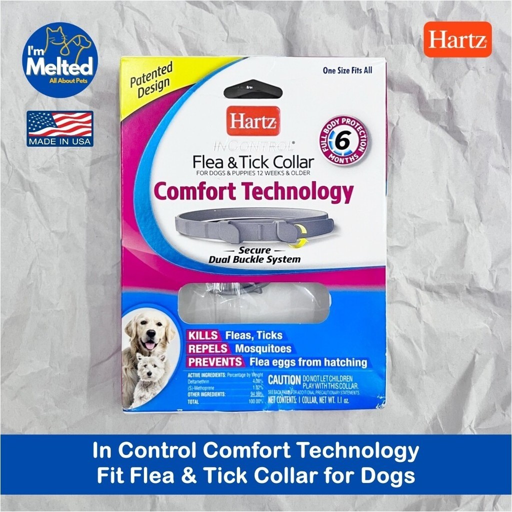 Hartz - In Control Comfort Technology Fit Flea & Tick Collar for Dogs ...