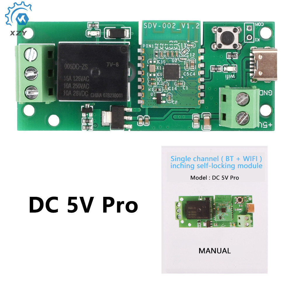 โมดูลรีเลย์สวิตช์อัจฉริยะไร้สาย WiFi DC 5V DC7-32V สําหรับเปิดประตู ...
