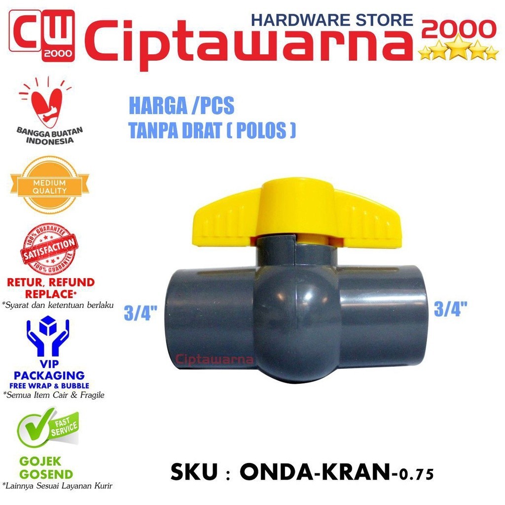 Onda ก๊อกน้ําวาล์ว PVAG ท่อพีวีซี 3/4 นิ้ว - CwH | Shopee Thailand