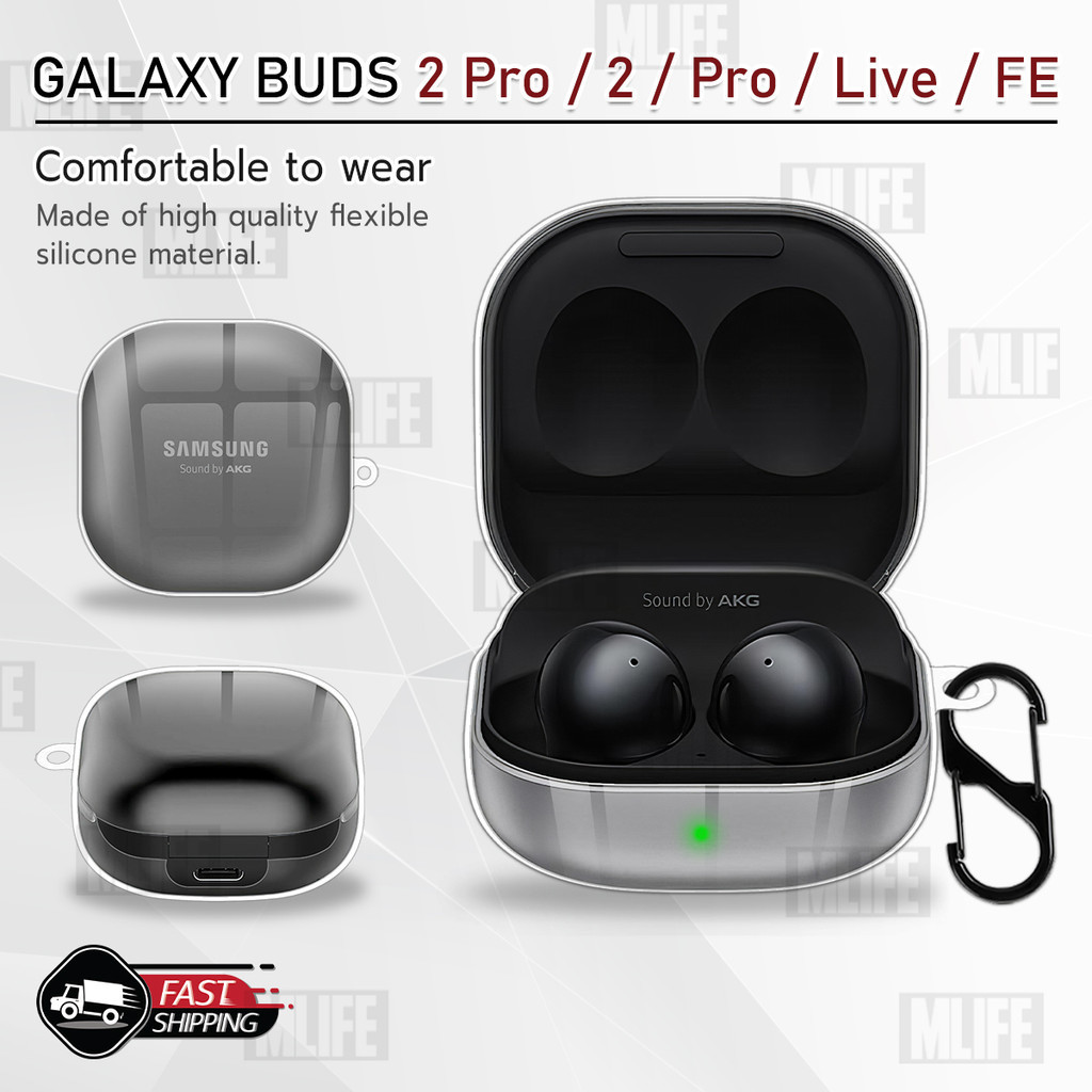เคส Samsung Galaxy Buds 2 Pro / 2 / Pro / Live / FE พร้อมห่วงคล้อง มองเห็นไฟ ซิลิโคน หูฟัง ...