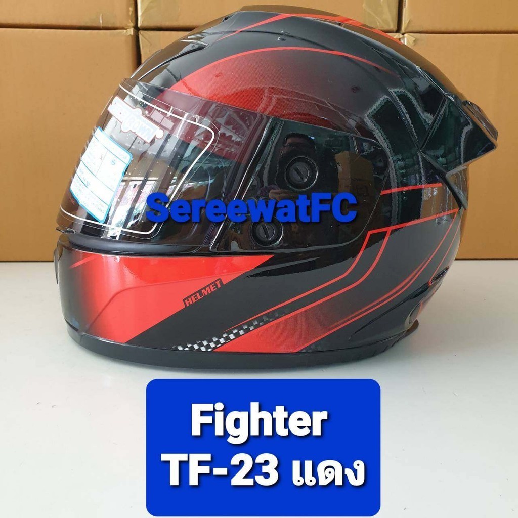 หมวกกันน็อค และ ชิว SpaceCrown รุ่น Fighter STK ขนาดไซด์ L (รอบศรีษะ 59 ...