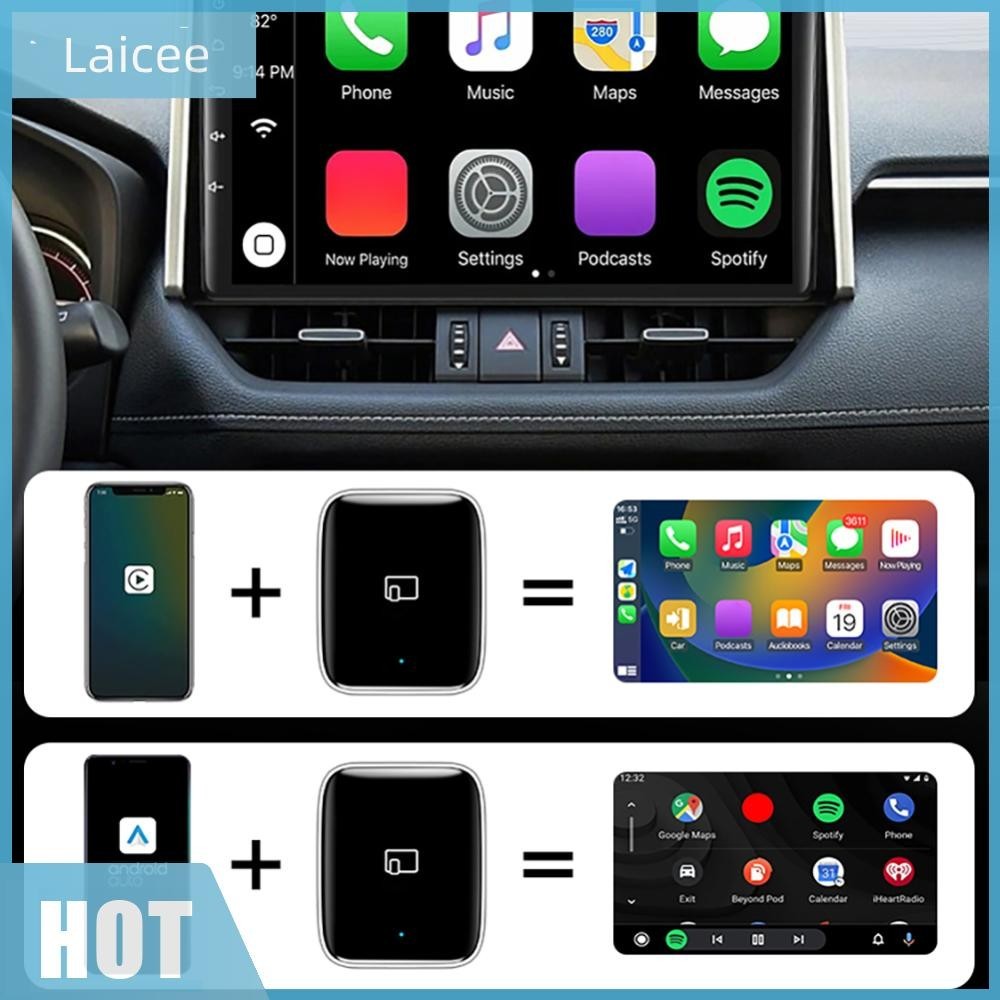 [Laicee.th] 2 In 1 อะแดปเตอร์กล่อง AI ไร้สาย เชื่อมต่อไวไฟ Android ปลั๊กแอนด์เพลย์ | Shopee Thailand