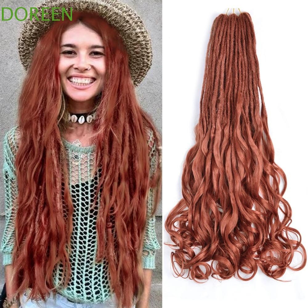 Doreen 10 เส้น French Curl Dreadlocks, Handmade 26 นิ้วสังเคราะห์โคร ...