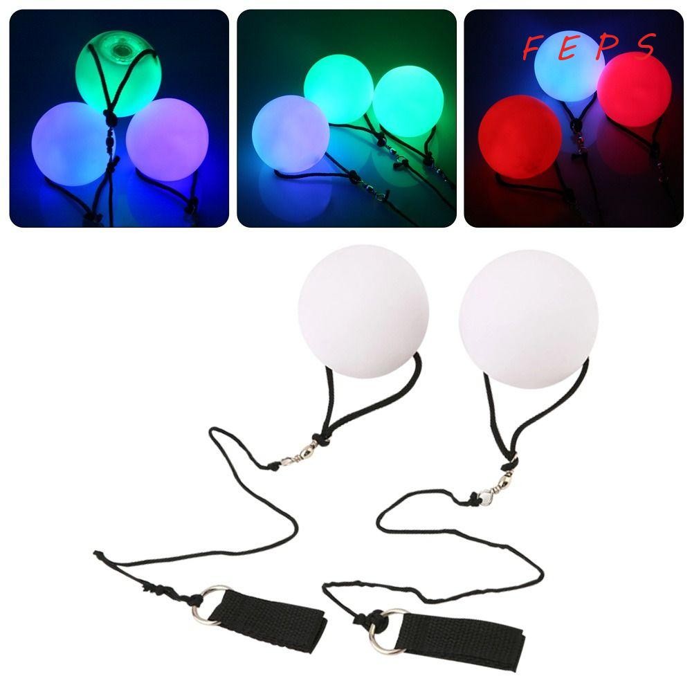 Feps 1/2/4PCS Light Emitting Belly Dance Hand Props อุปกรณ์เสริมประสิทธิภาพ LED POI โยน Ball ...