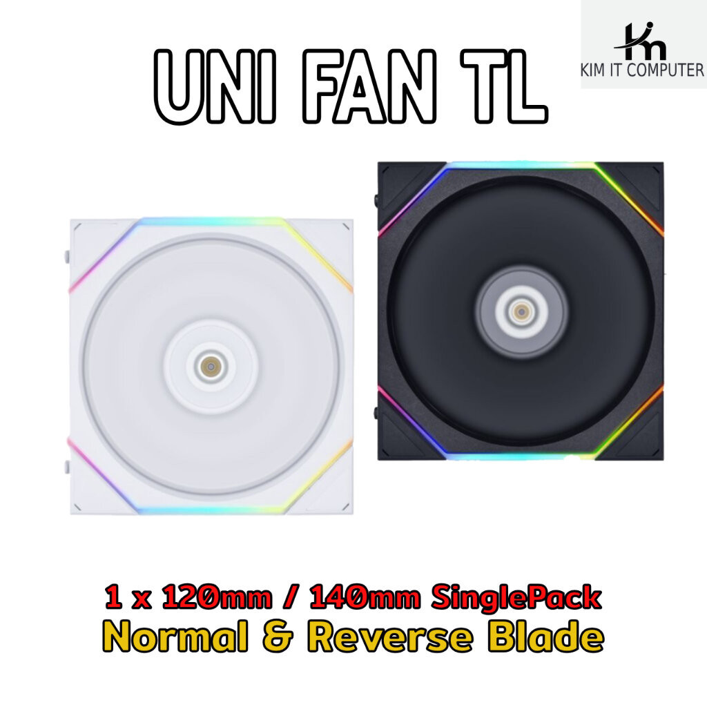 Lian Li UniFan TL 120/140mm Single Pack Normal / Reverse Blade ARGB ...
