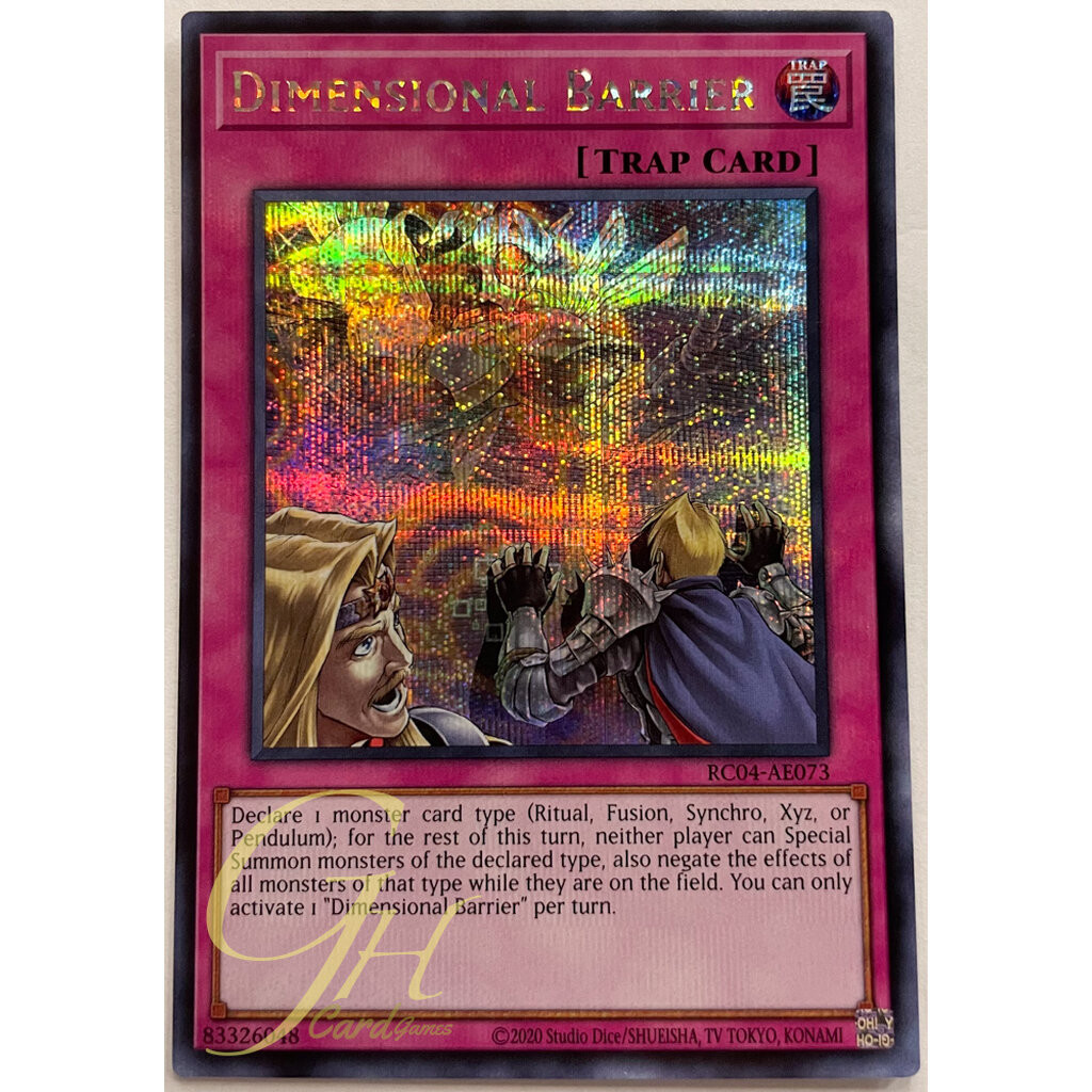 Yugioh [RC04-AE073] Dimensional Barrier (Secret Rare) | Shopee Thailand