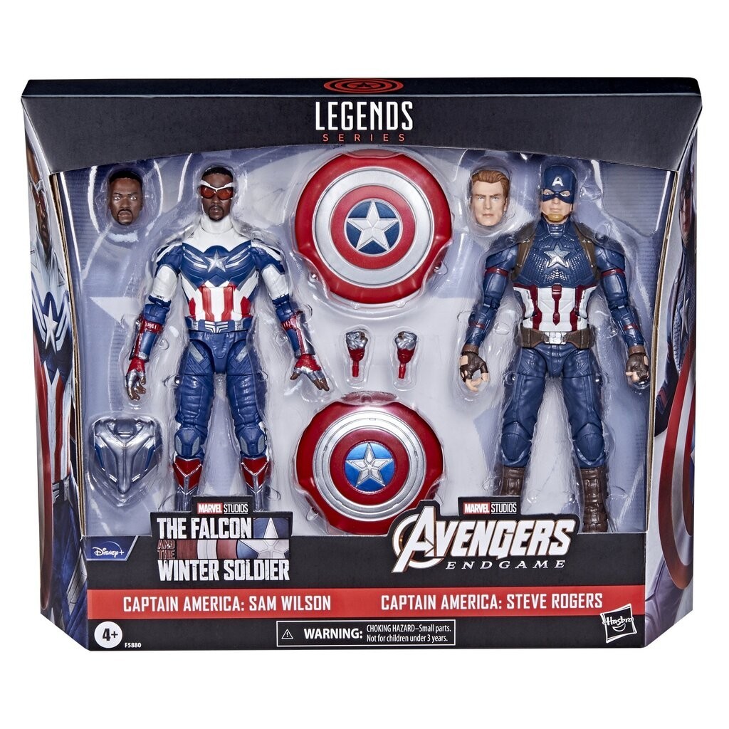 Hasbro Marvel Legends Series Captain America 2-Pack (Steve Rogers and ...