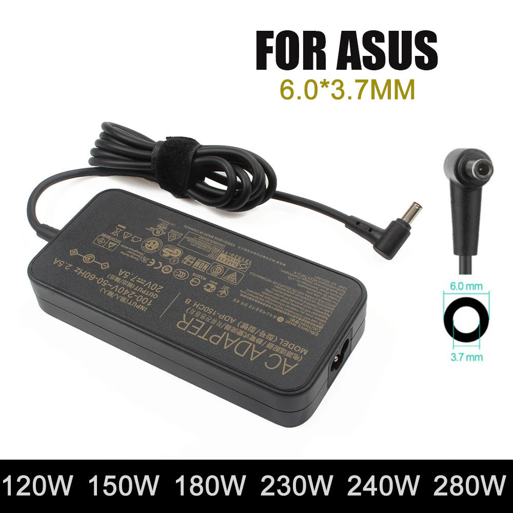 อะแดปเตอร์ชาร์จแล็ปท็อป 120W 150W 180W 230W 280W สําหรับ ASUS 6.0*3.7 มม. TUF Gaming F15 FX506 ...
