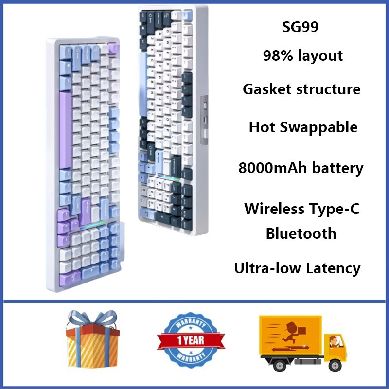 Sangee SG99 คีย์บอร์ดไร้สาย พร้อมปะเก็น RGB | Shopee Thailand