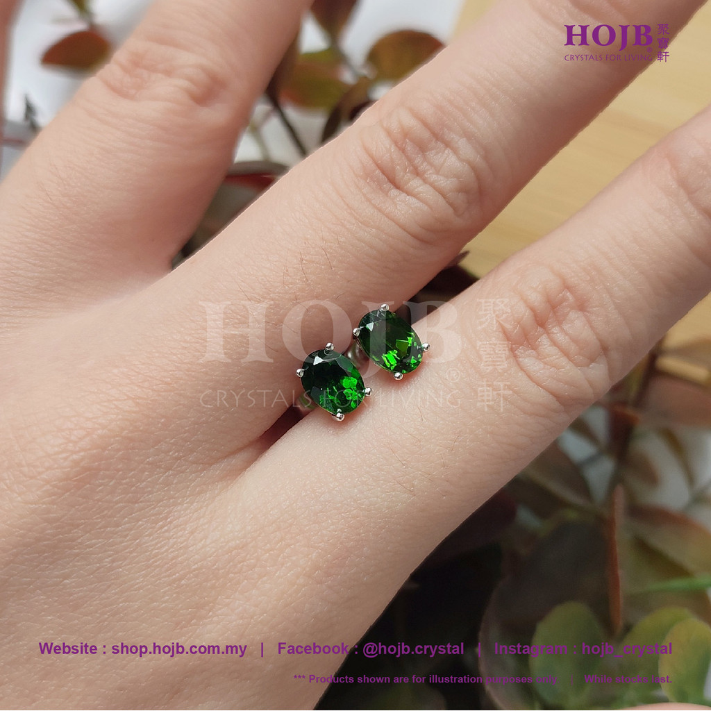 Hojb ต่างหูโครเมี่ยม ทรงวงรี 5A S925 ขนาด 5x7 มม. เกรดสูง 5A 5A 925 5x7 มม. | Shopee Thailand