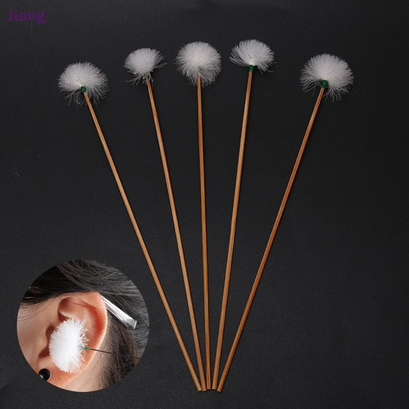 [Jiang] 5 ชิ้น Goose Feather Earpick Wax Remover Earpicking Ear Cleaner ...