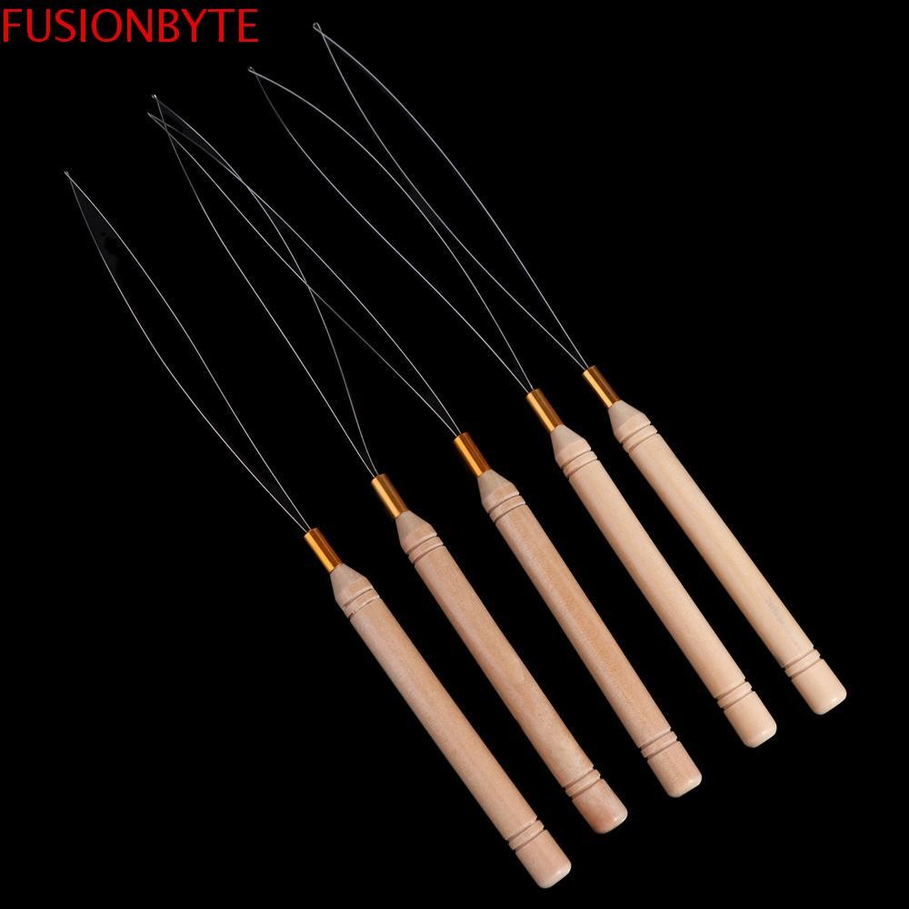 Fusionbyte 5 ชิ้น/เซ็ต Micro แหวน Loop เครื่องมือ,โลหะโครเชต์ Threader ดึงเข็ม, DIY Professional ...