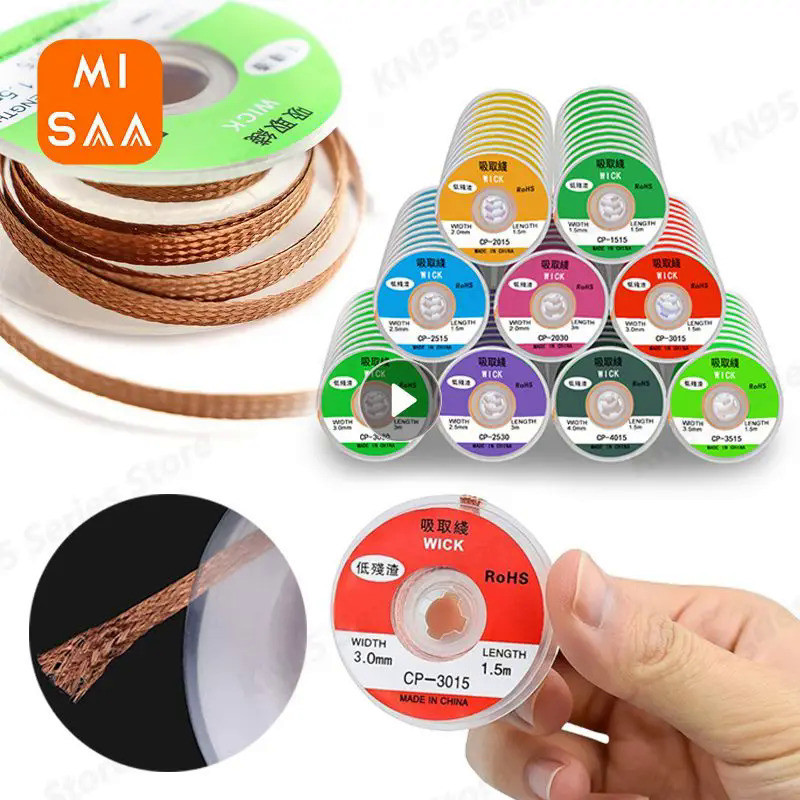 1-3.5mm Desoldering Mesh Braid Tape Copper Welding Point Solder Remover ...