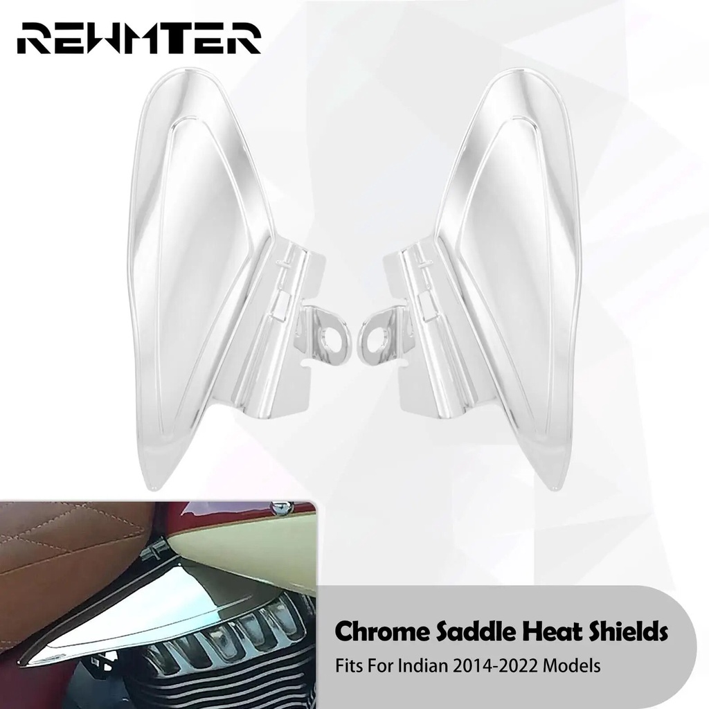 RE Motorcycle Chrome Reflective Saddle Heat Shields Air Deflector For ...