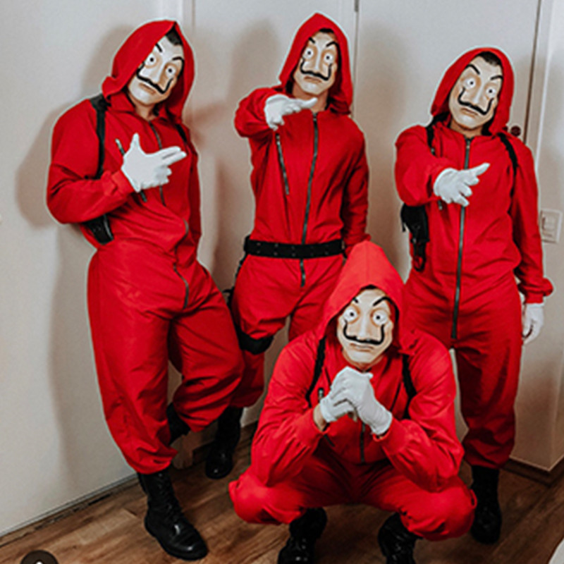 Money Heist Cosplay Costume Mask（เสียหายระหว่างการขนส่ง/เปลี่ยนฟรี ...