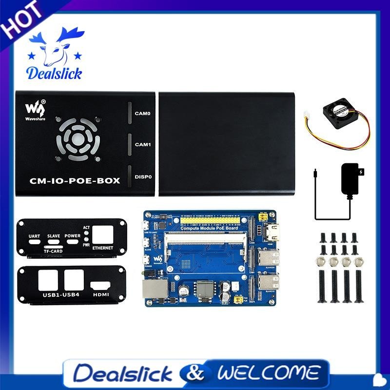 【Dealslick】บอร์ดโมดูลขยาย Cm-io-poe-box ปลั๊ก US สําหรับ Raspberry Pi Computing Module CM3 3Lite ...