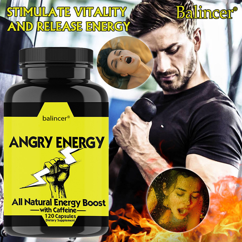 Balincer Angry energy Caffeine แคปซูล ไม่ใช้พลังงาน GMO รองรับความอดทน ...