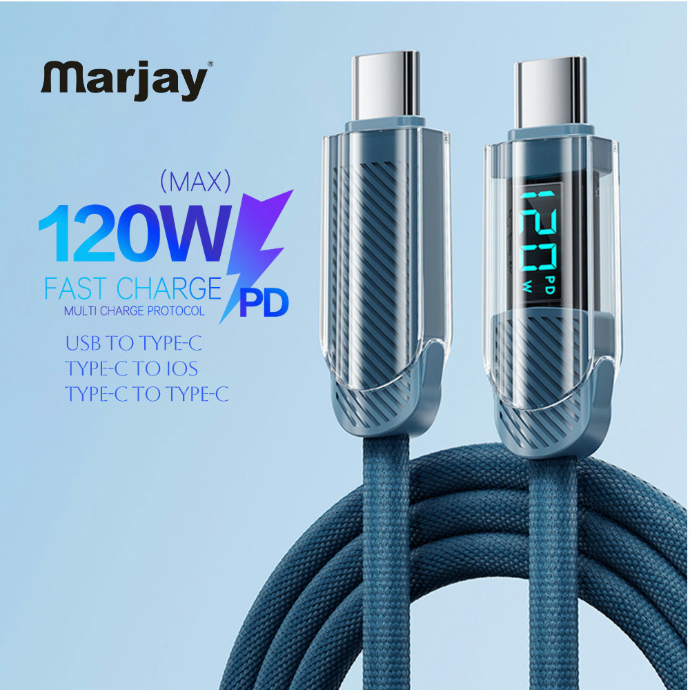 Marjay สายชาร์จ USB 120W เป็น TYPE-C TYPE-C เป็น TYPE-C TYPE-C | Shopee ...